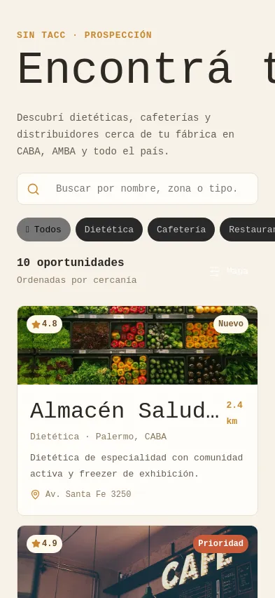 GlutenFree Client Finder