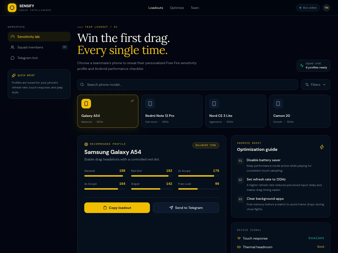 Sensify Bot
