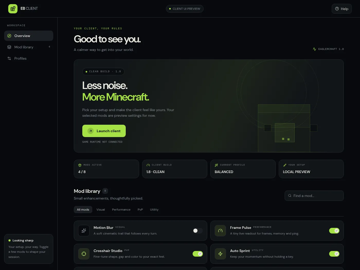EB Client Minecraft Web