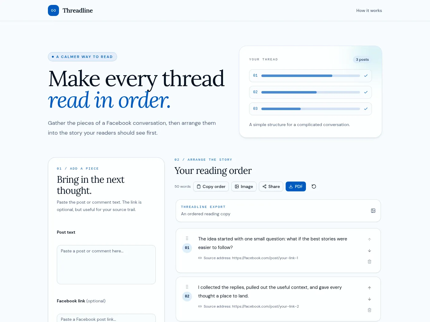 Thread Rearranger Tool
