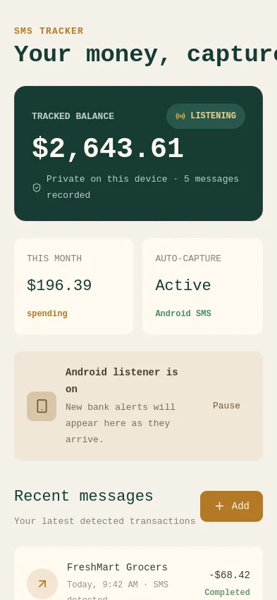 SMS Tracker for Android