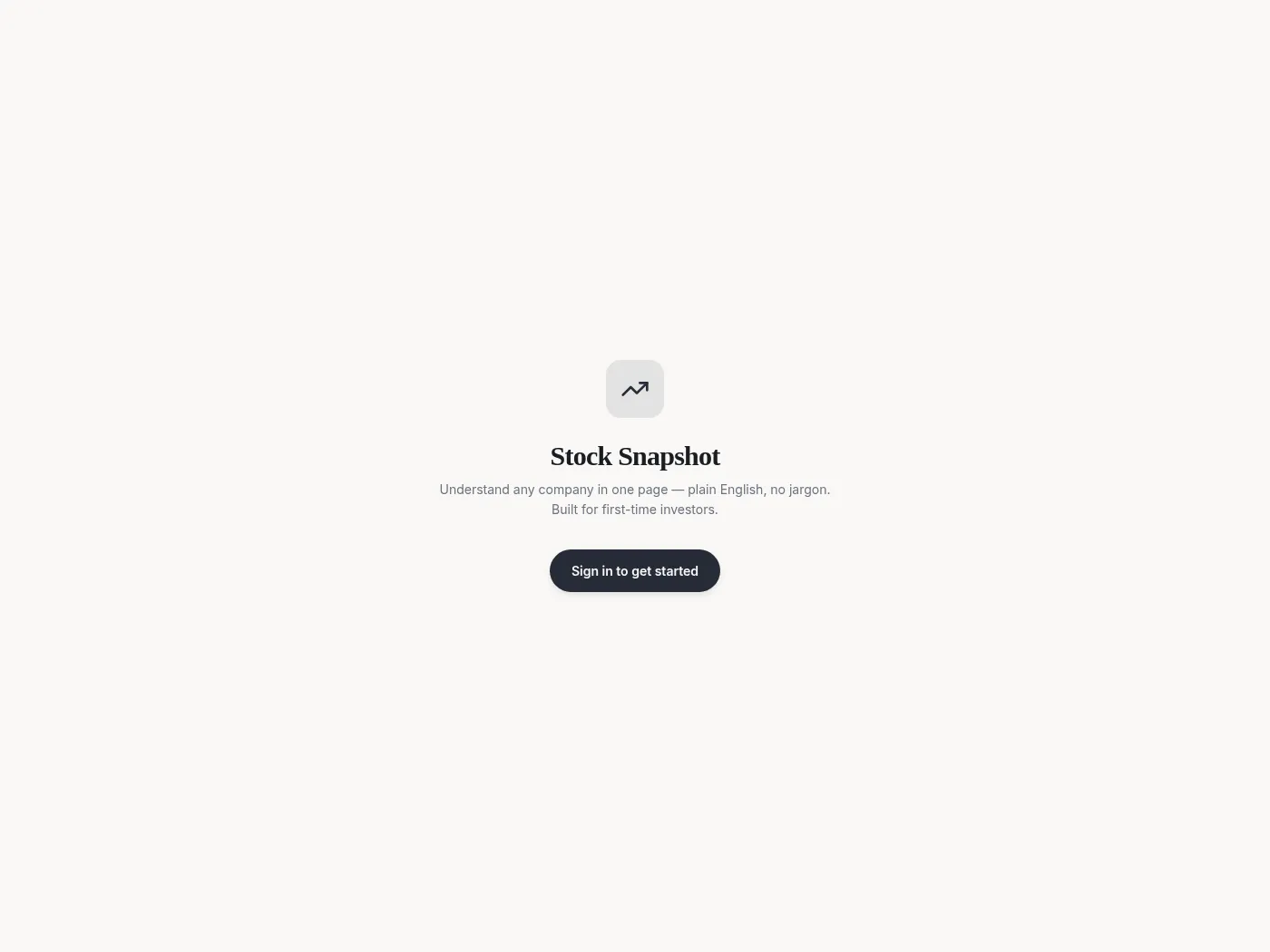 Stock Snapshot One-Pager