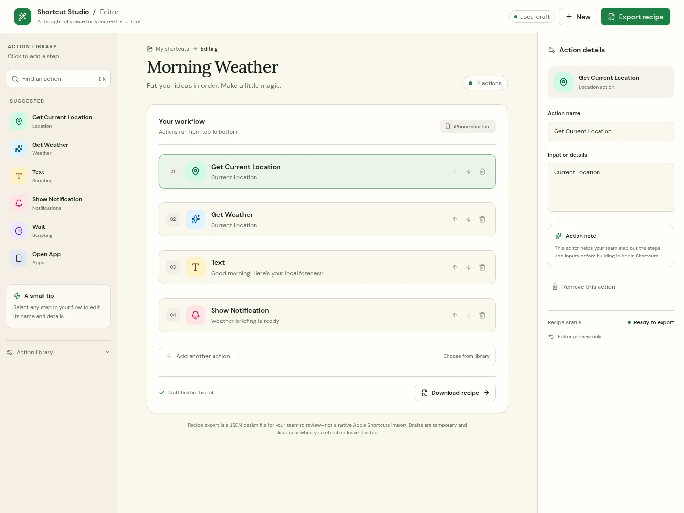Shortcut Designer Hub