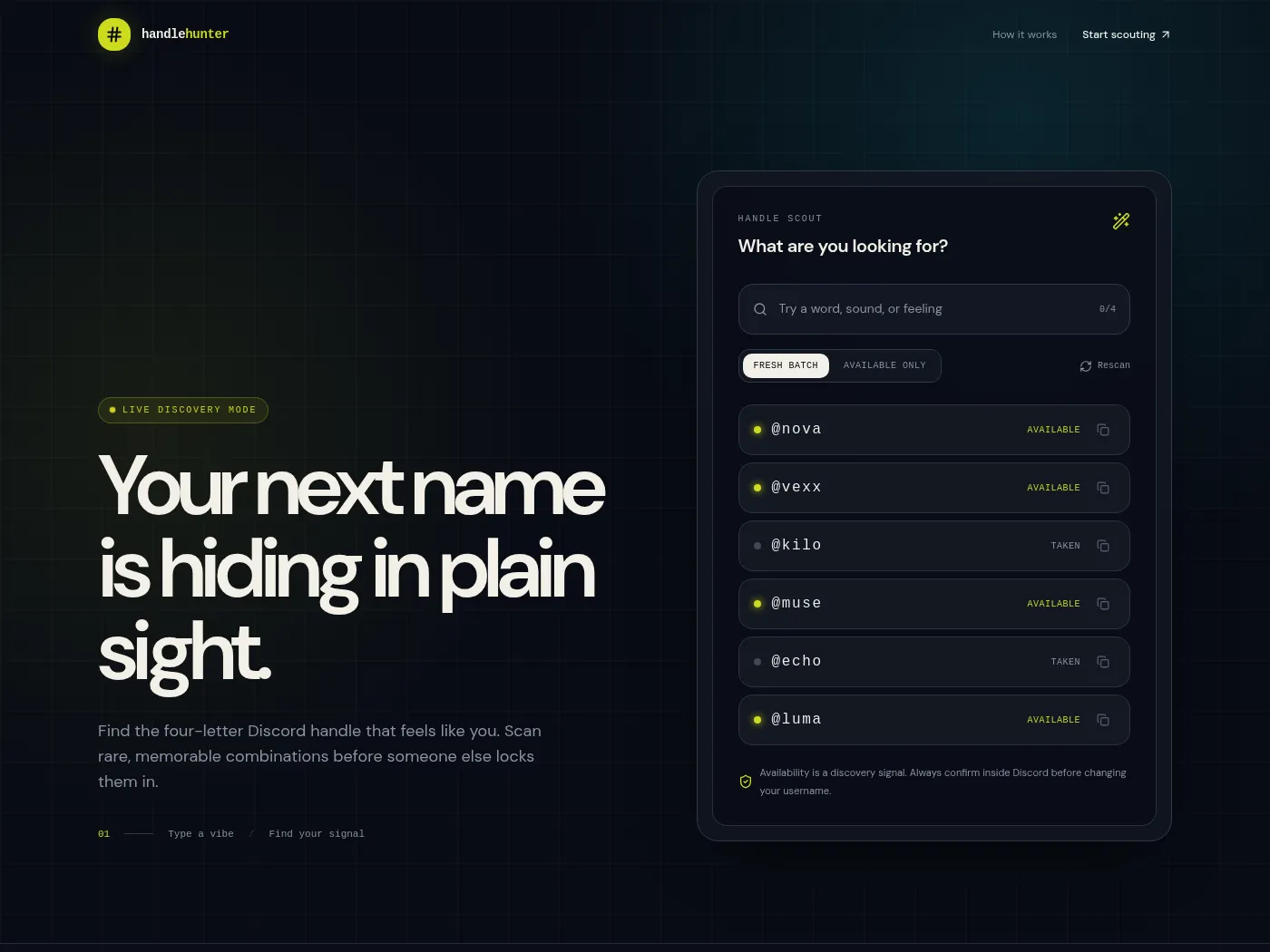 Discord Handle Hunter
