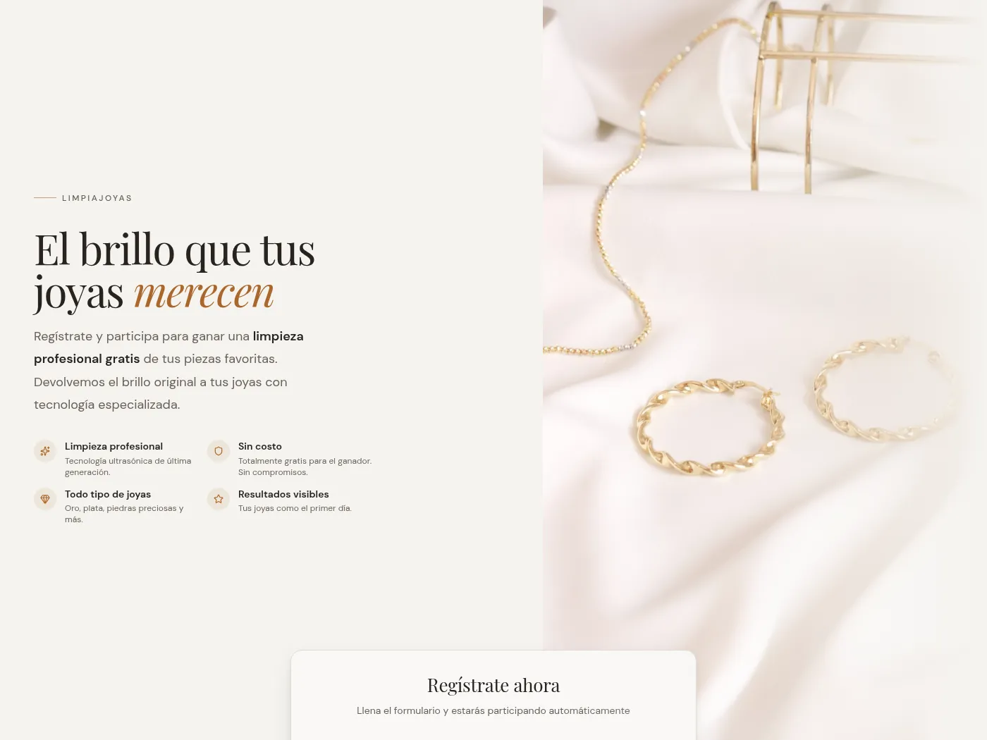 LimpiaJoyas Registro Web