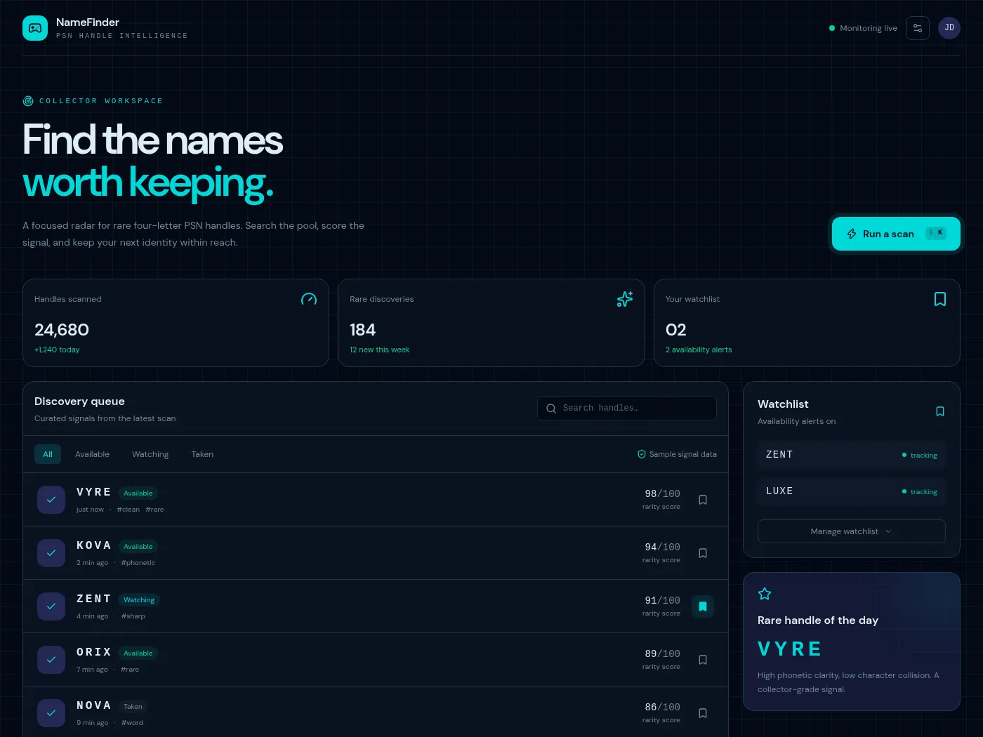 PlayStation NameFinder
