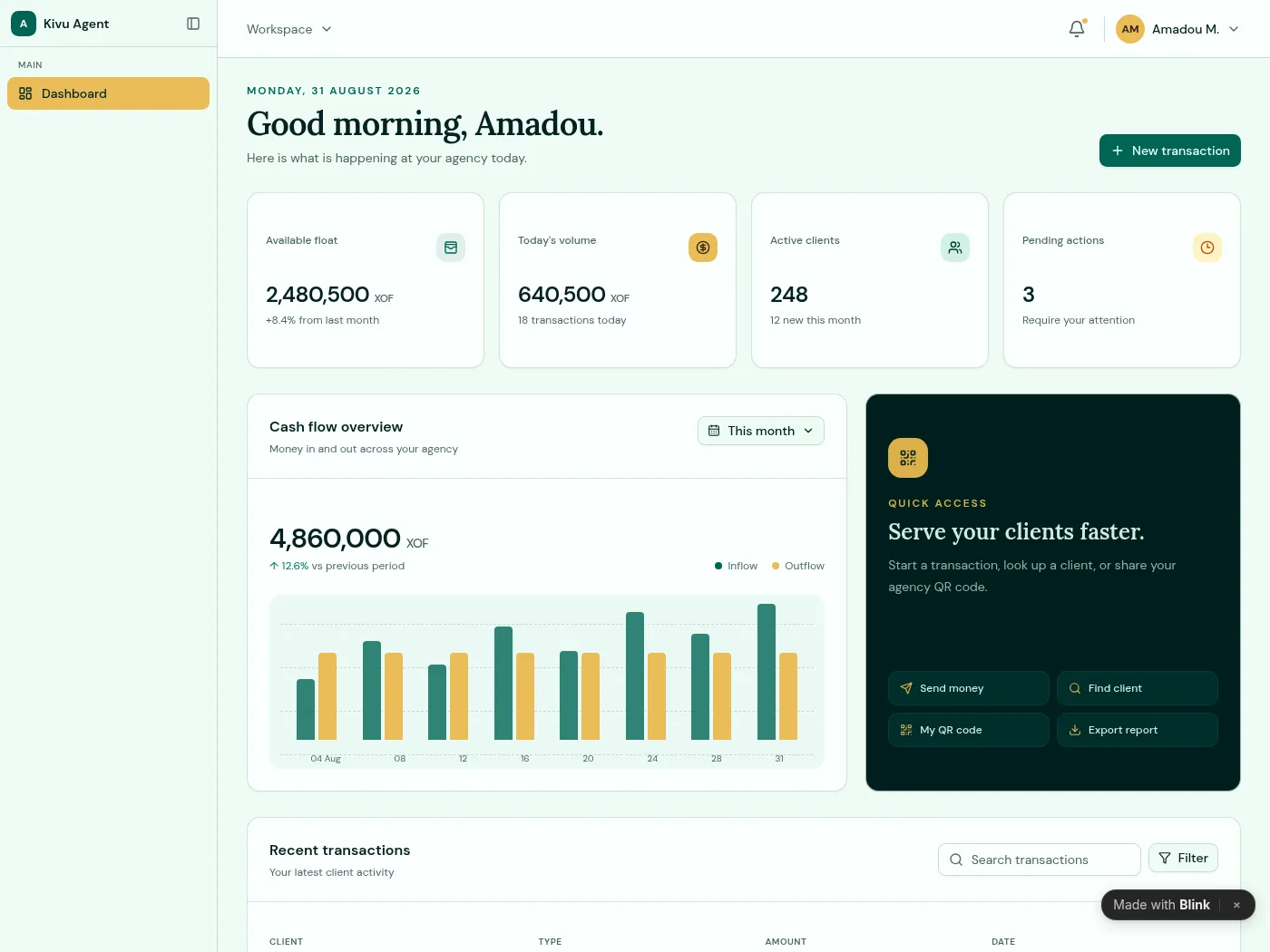 Agency Banking App UX