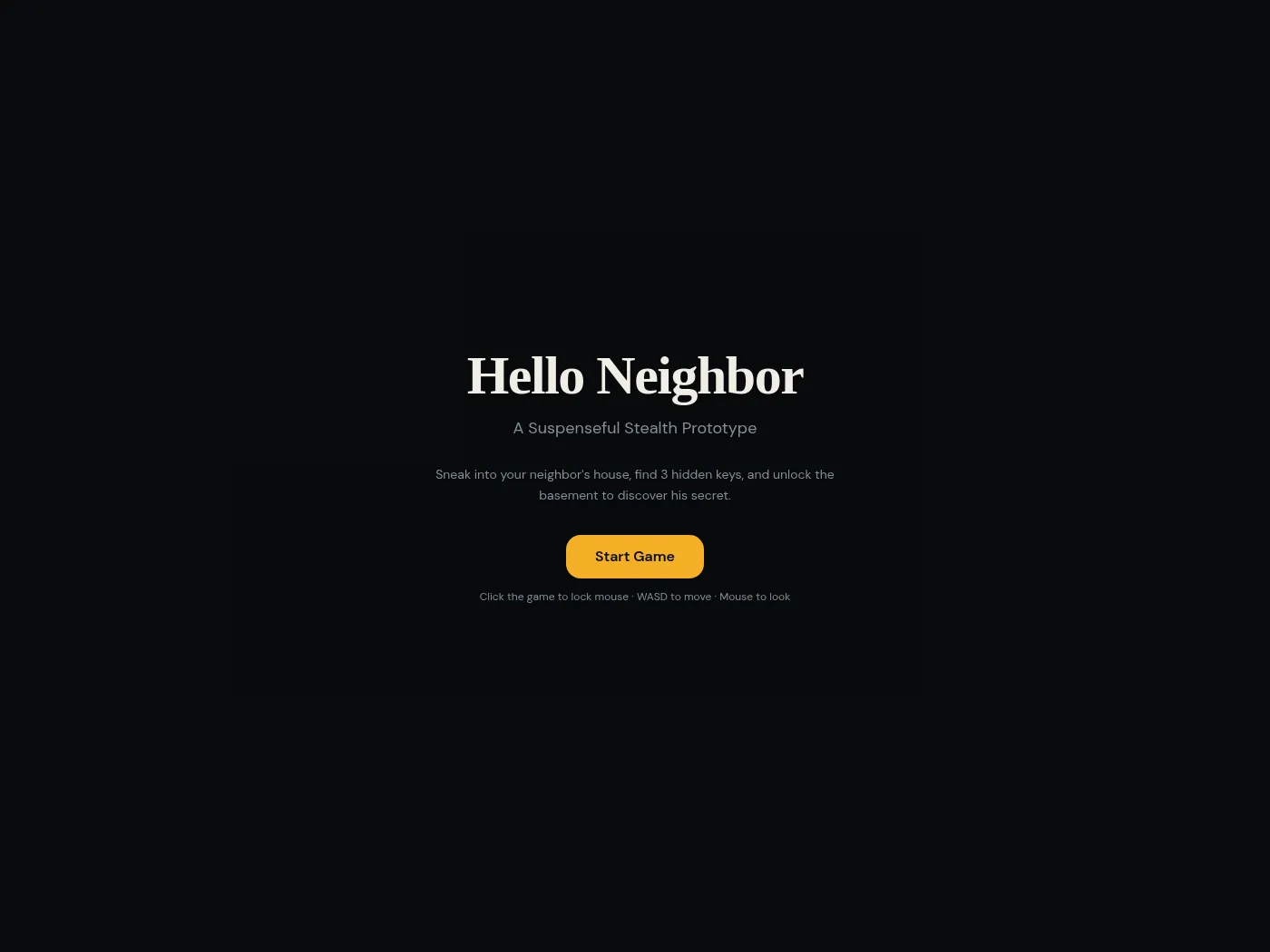 Hello Neighbor Prototype