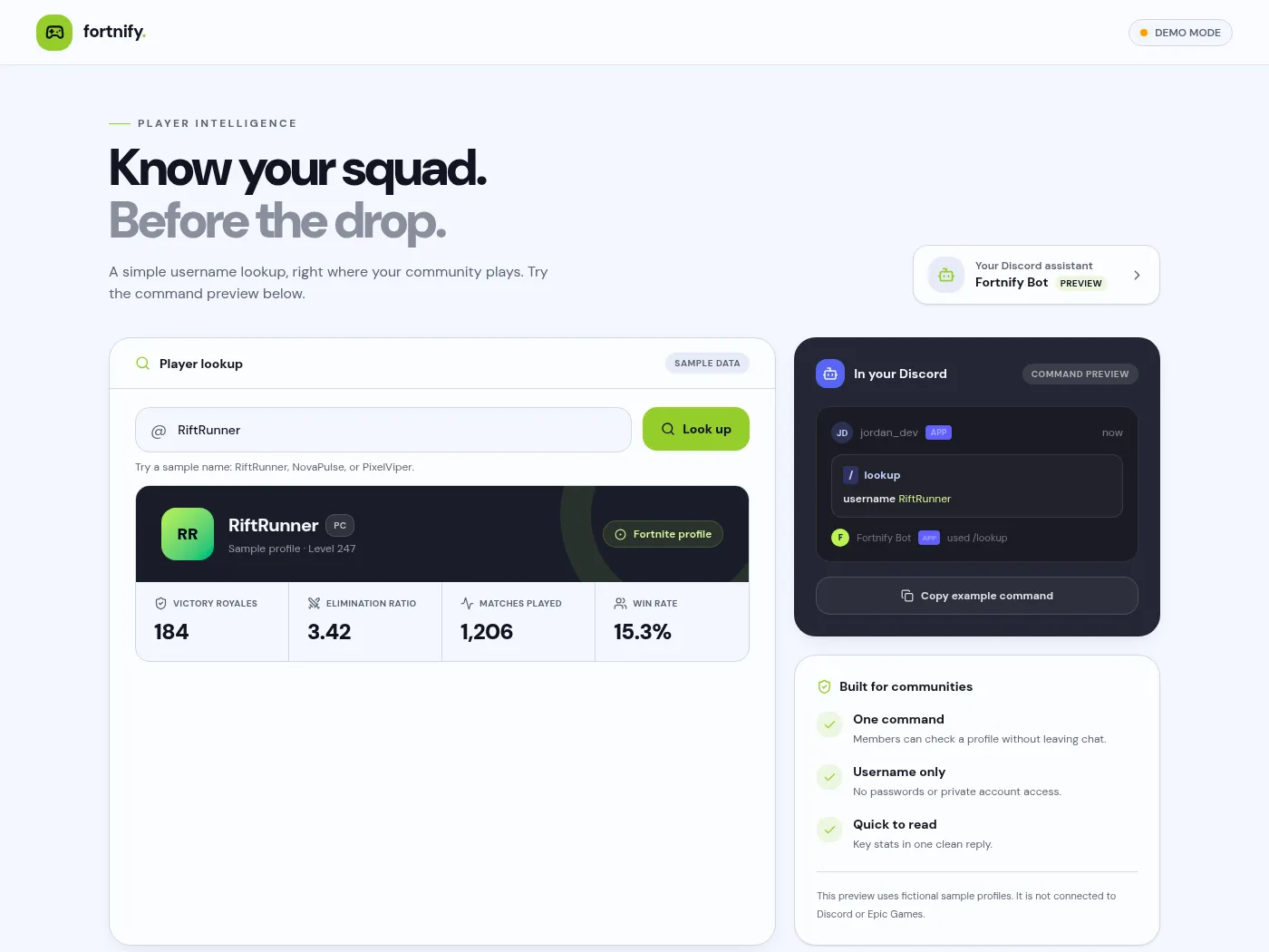 Fortnify Discord Bot