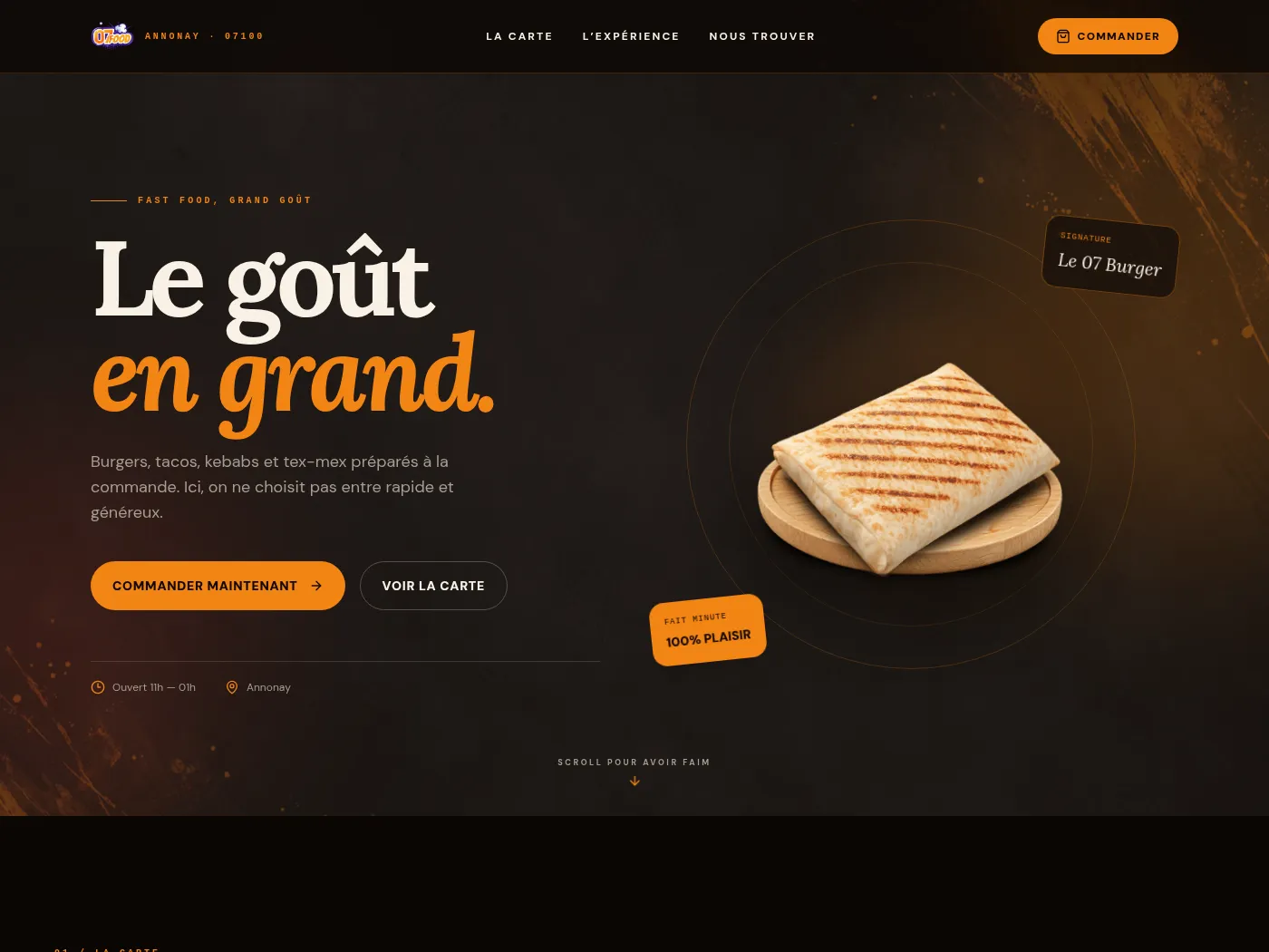 Food Annonay Web Experience