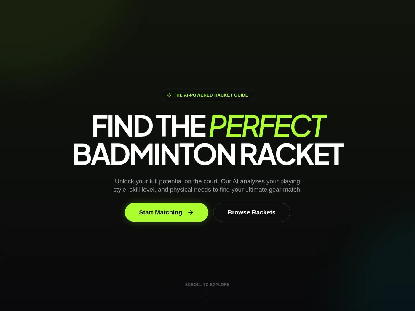RacketMatch AI Gear Finder