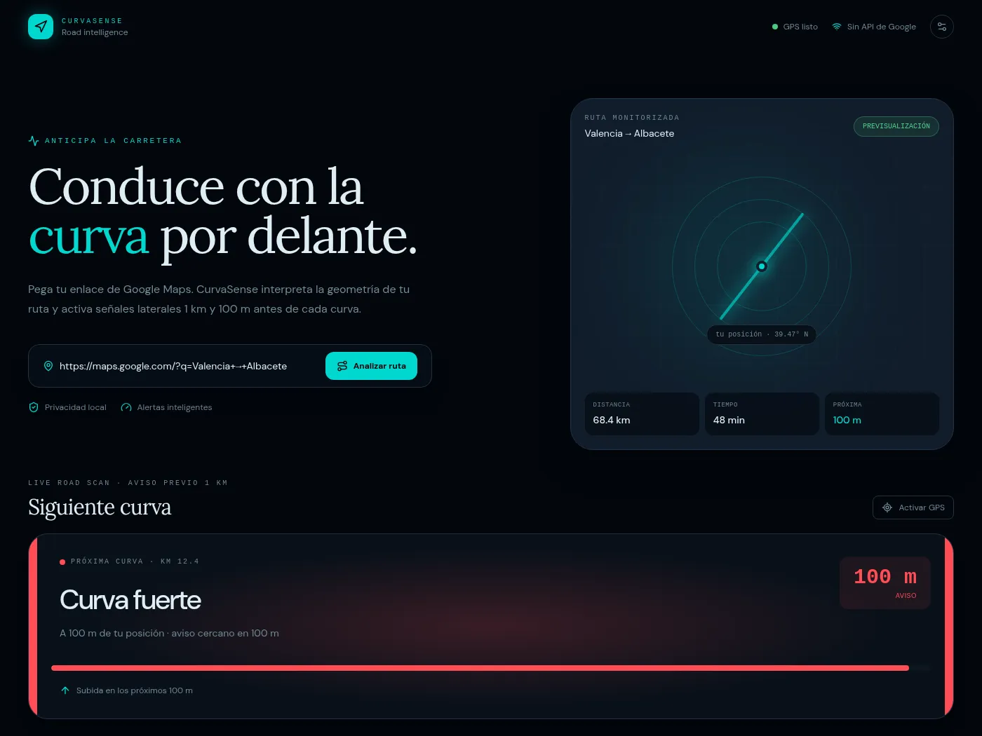 CurvaSense Web Navigator