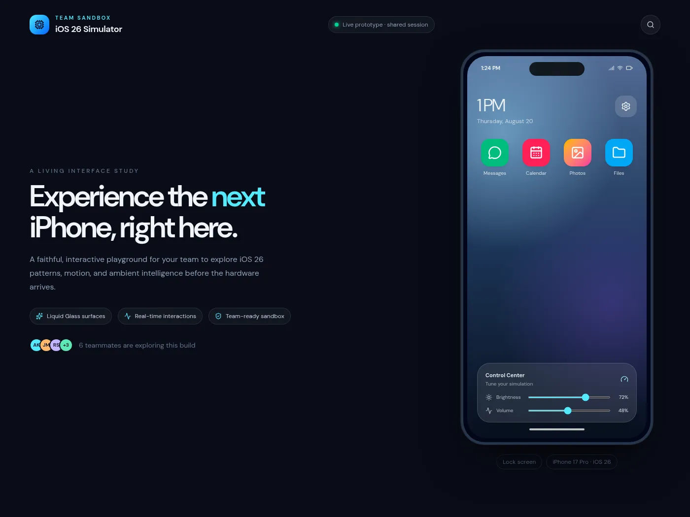iOS 26 Web Simulator