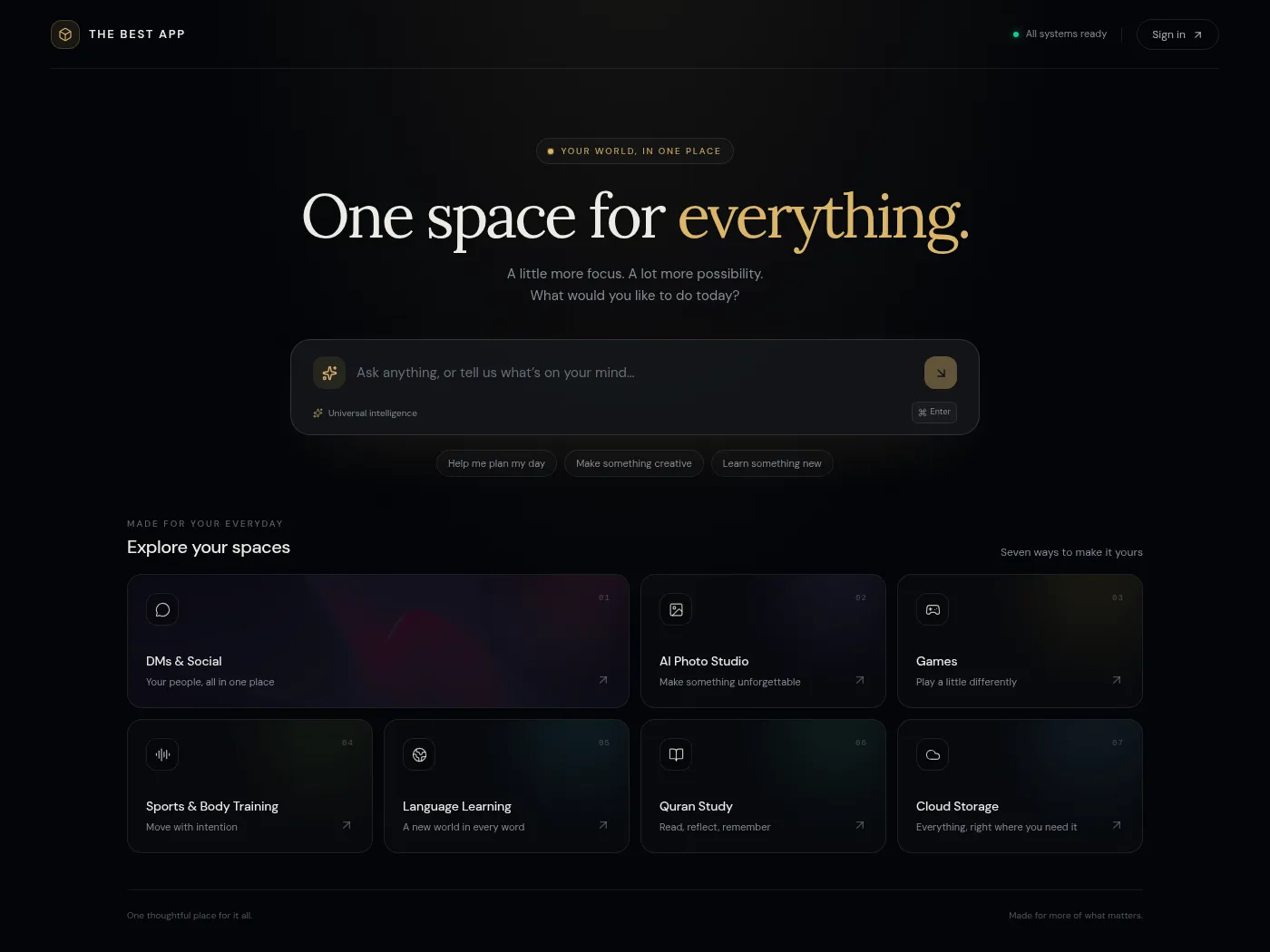 The Best App Dashboard
