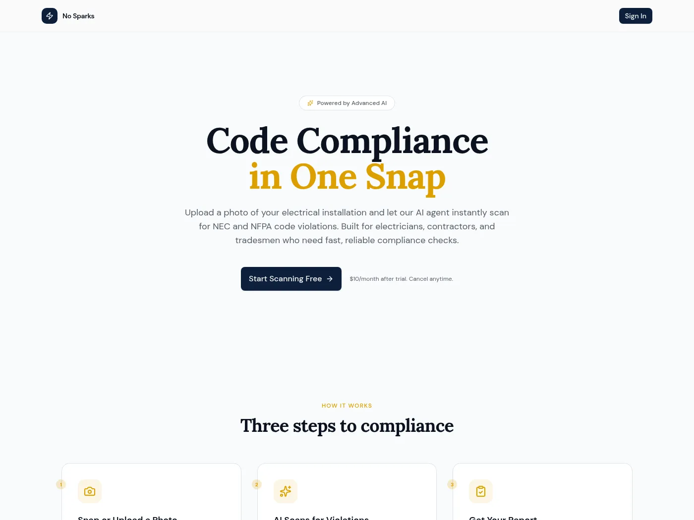 No Sparks Code Corrections