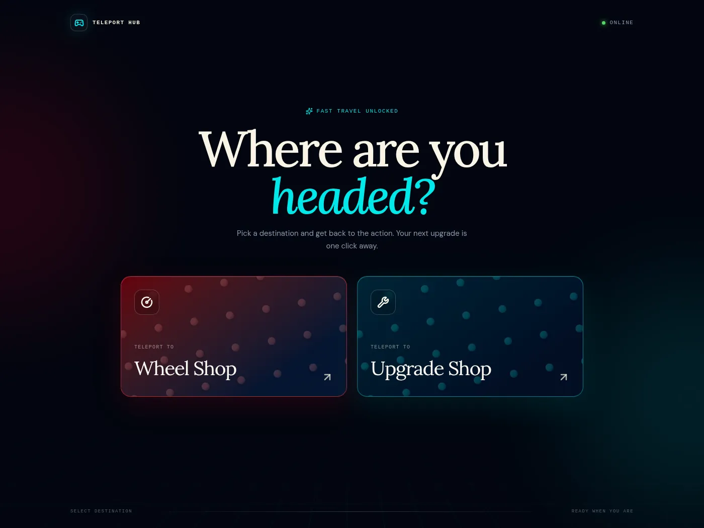 Teleport Shop Buttons