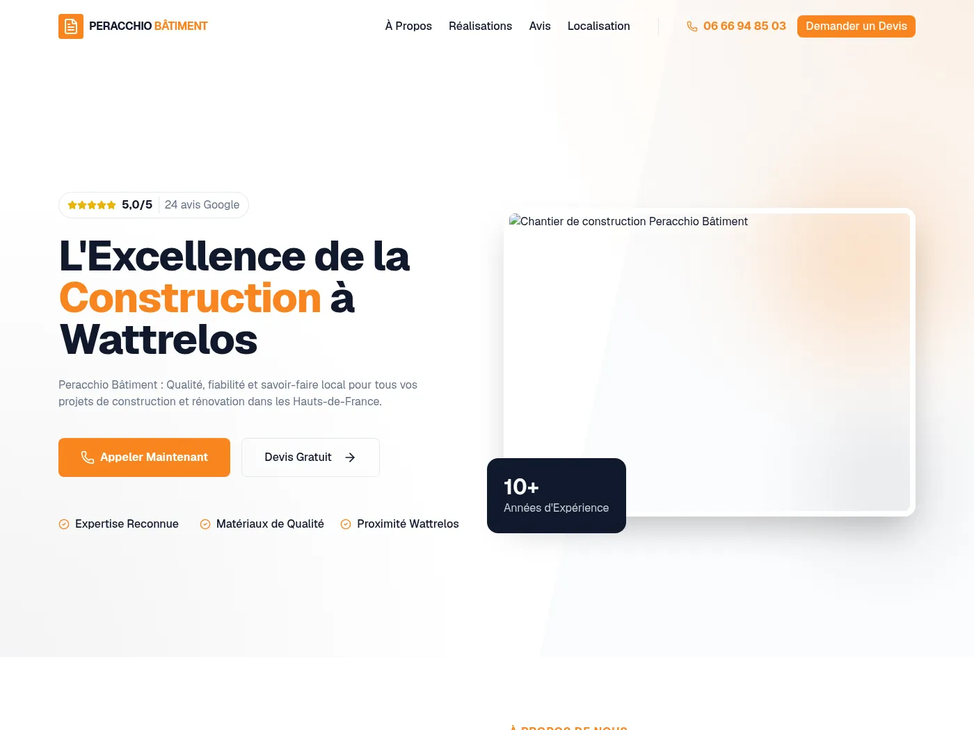 Peracchio Bâtiment Web Vitrine