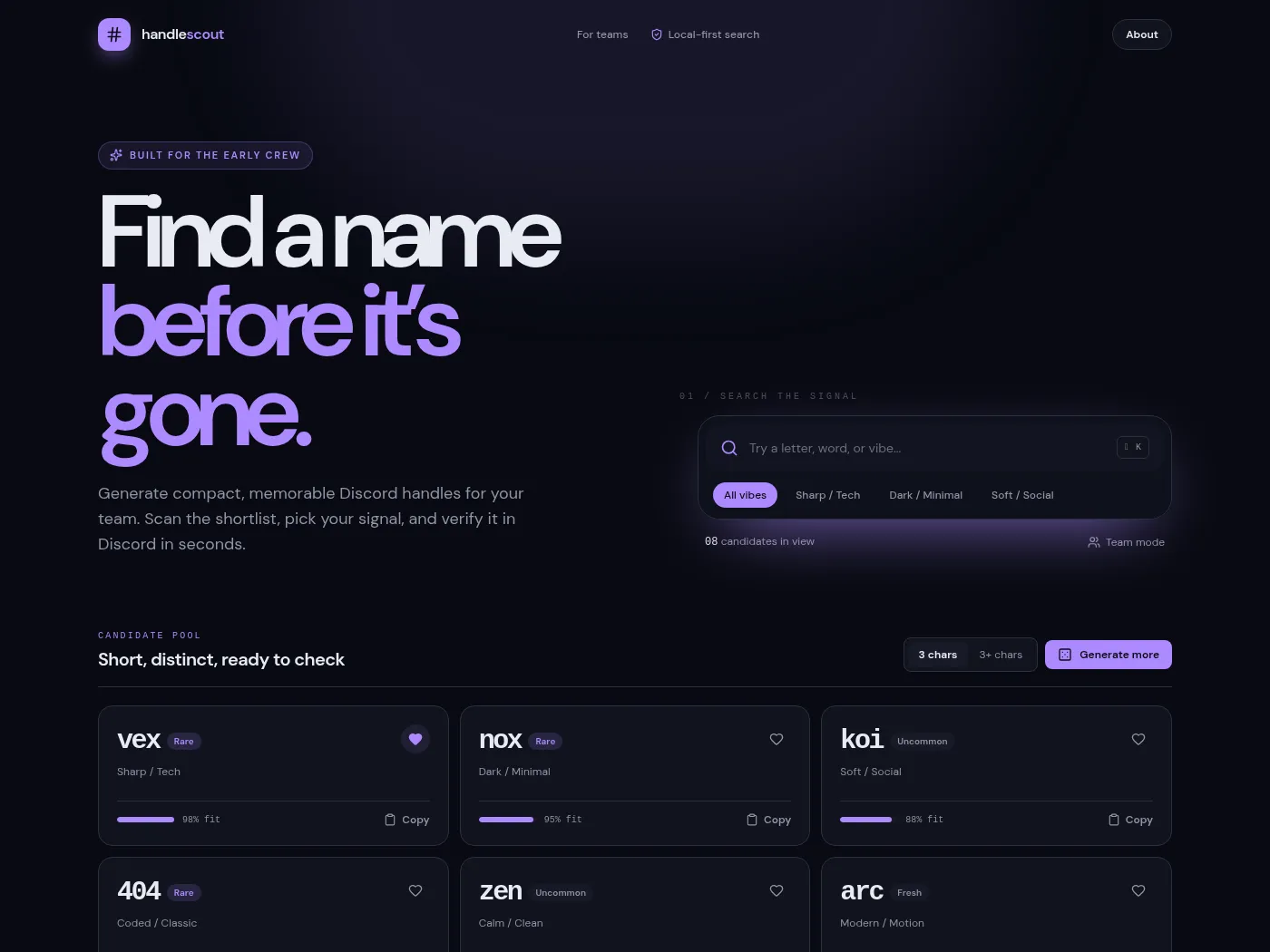 Discord Name Finder