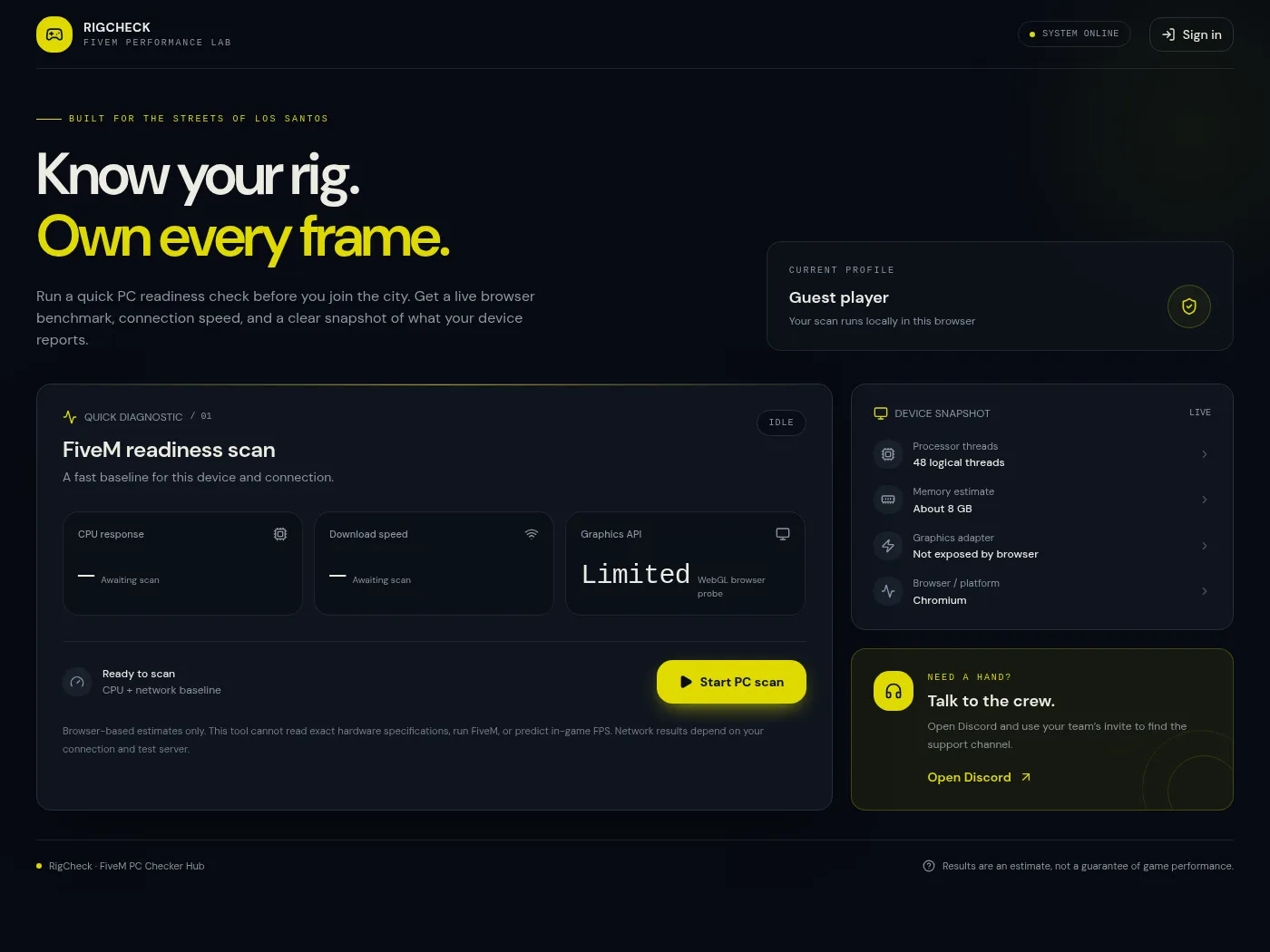 FiveM PC Checker Hub