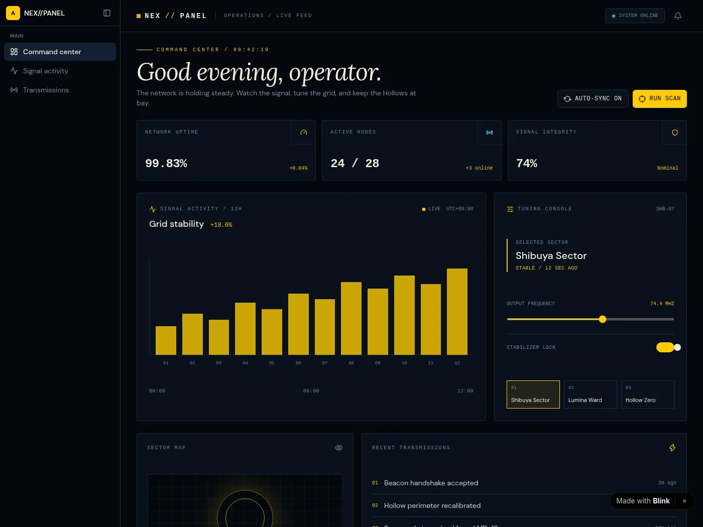 NexPanel Dashboard