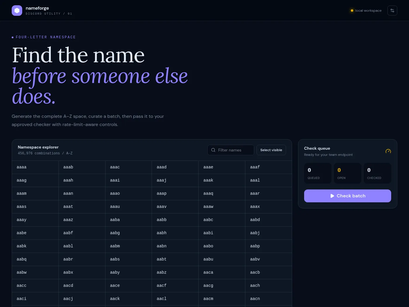 Discord Name Checker