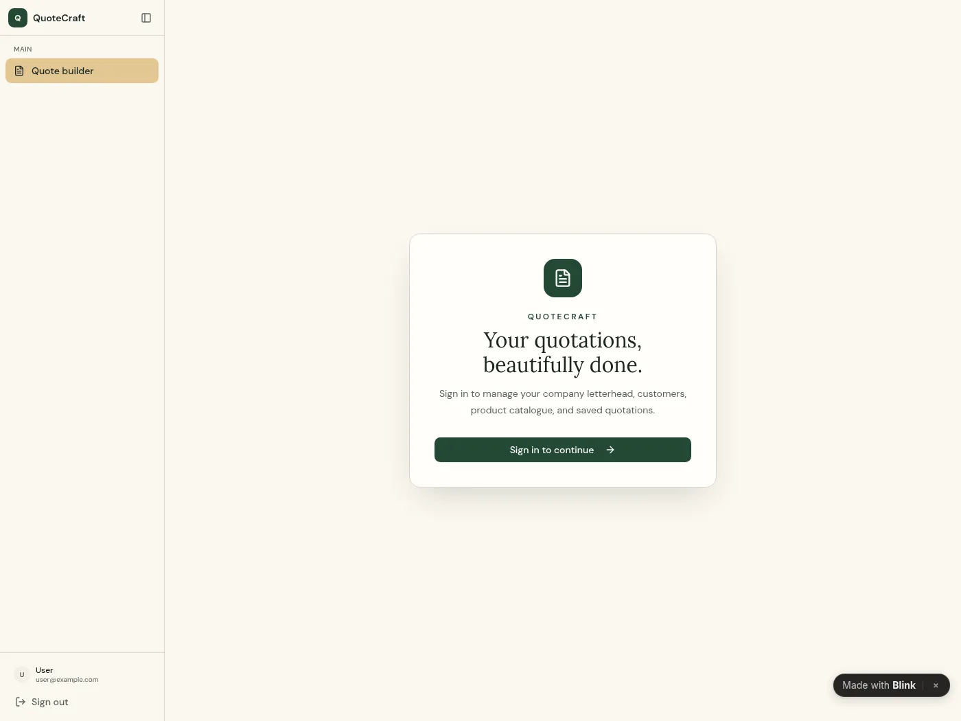 QuoteCraft CRM