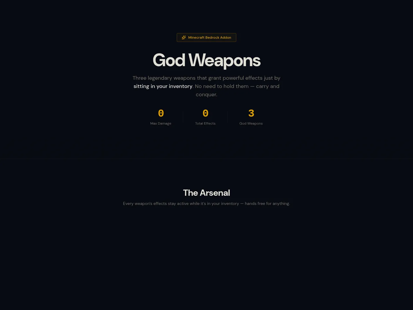 God Weapons Minecraft Addon