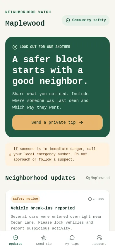 Neighborhood Watch Connect