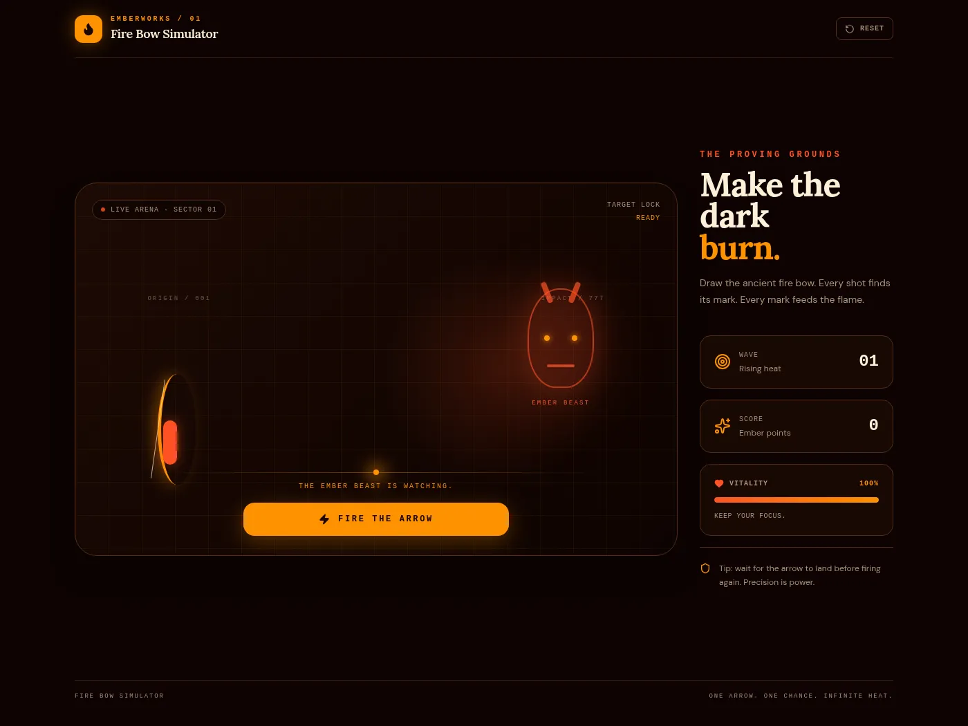 Fire Bow Simulator