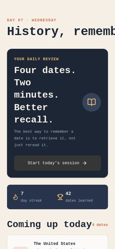 History Date Helper
