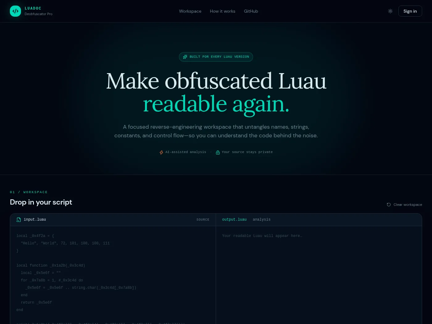Luau Deobfuscator Pro