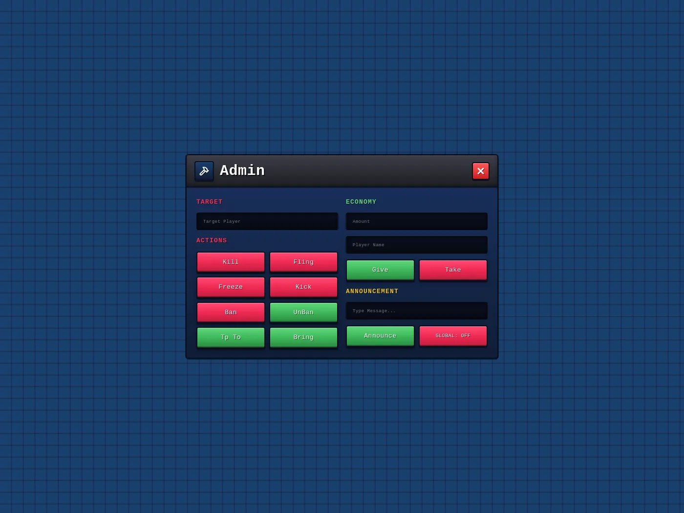 Tycoon Admin Panel