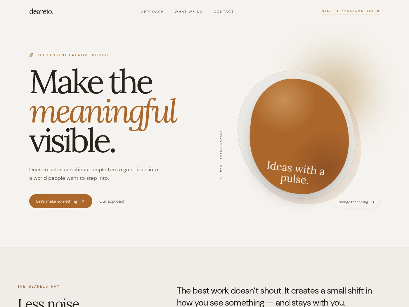 Deareio Landing Page
