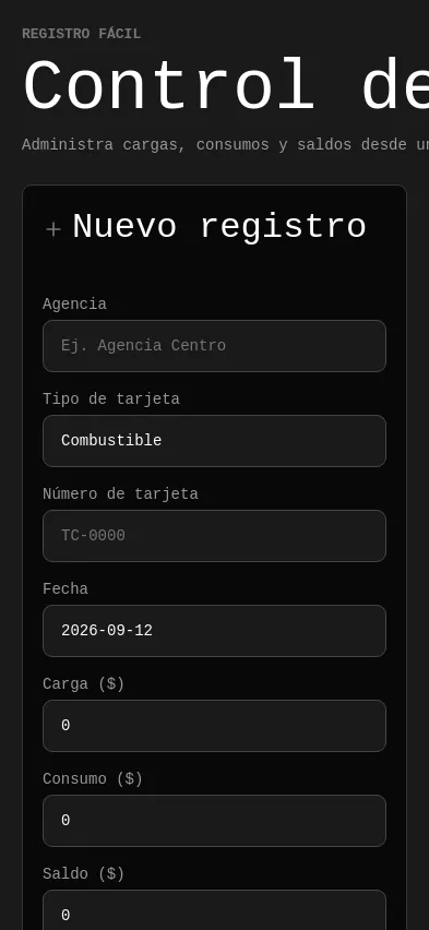 Registro Fácil Móvil