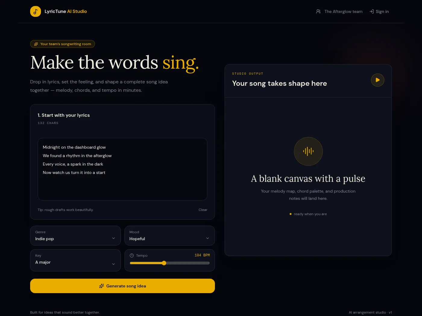LyricTune AI Studio
