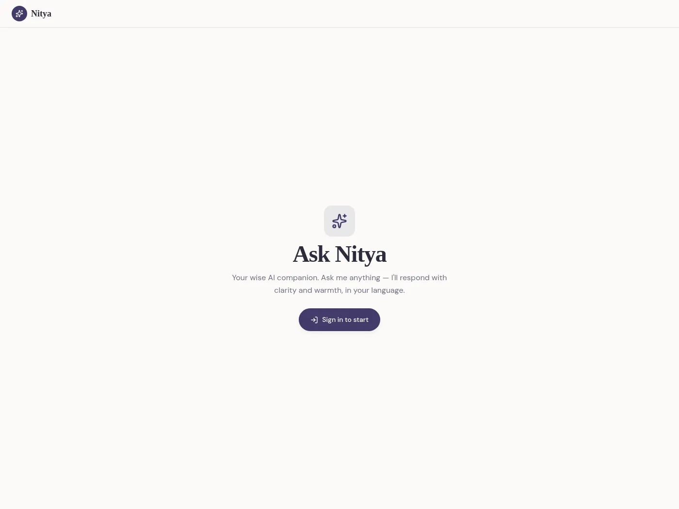 Ask Nitya AI