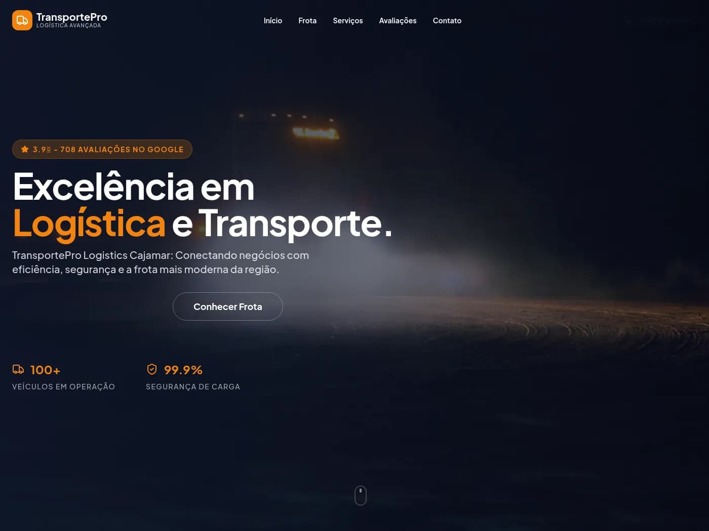 TransportePro Site Profissional