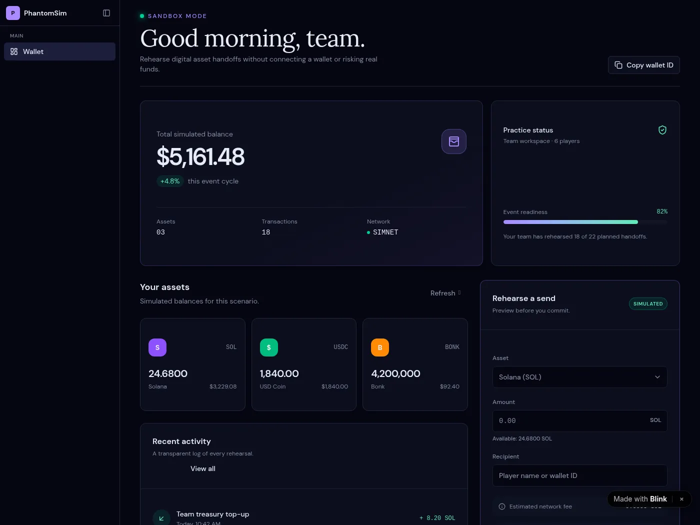 PhantomSim Wallet
