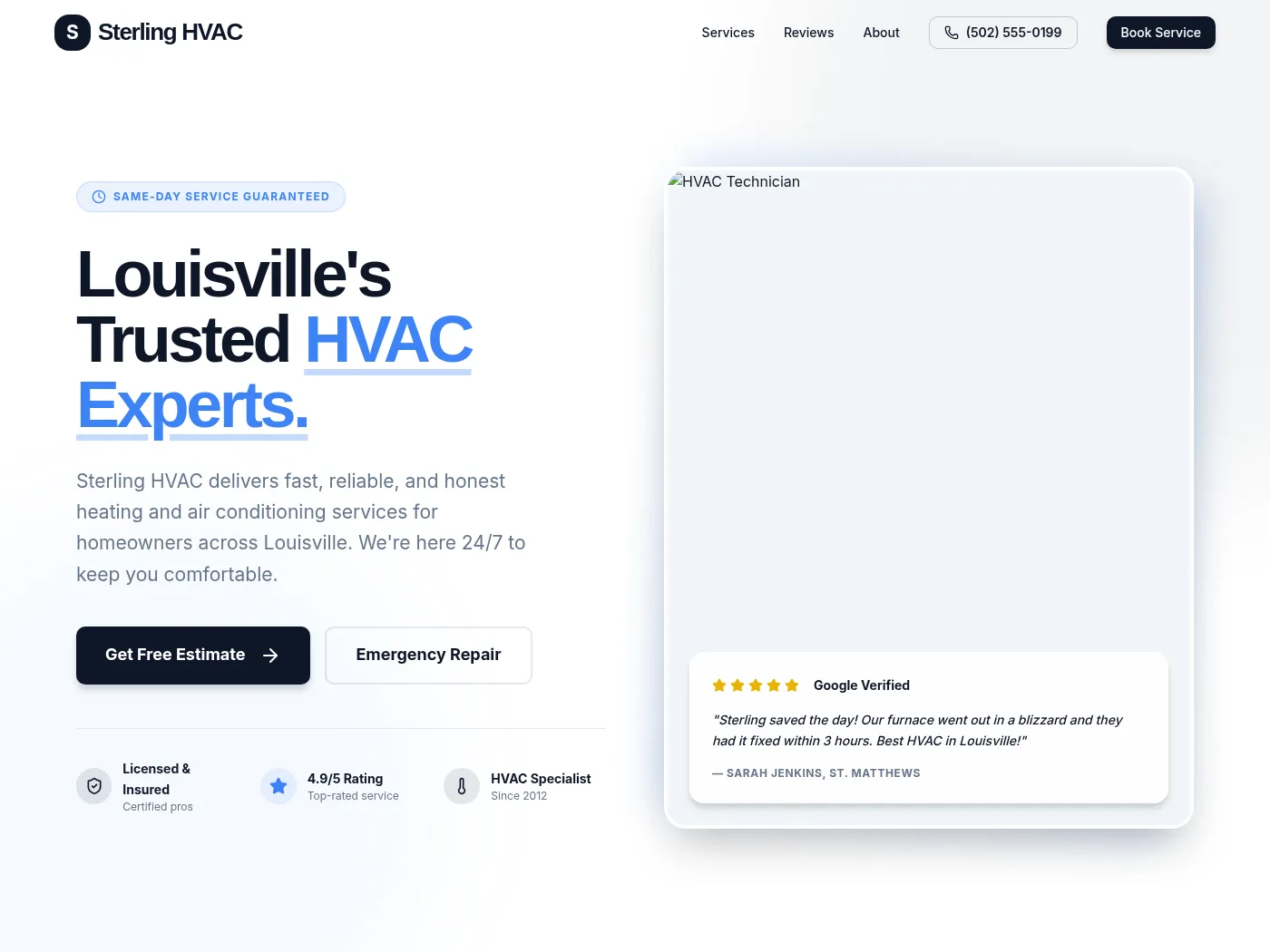 Sterling HVAC Web Launch