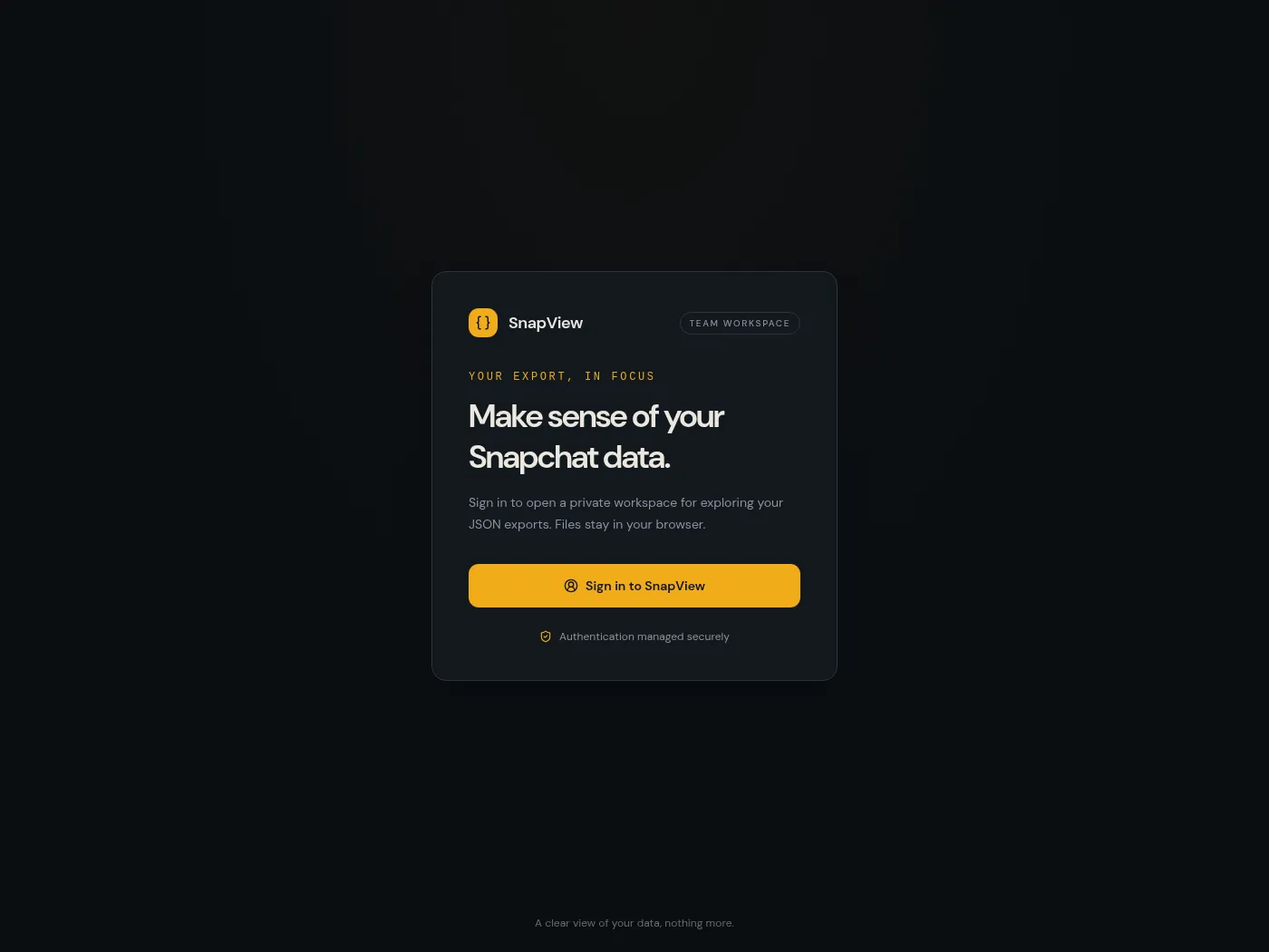 SnapView Dashboard