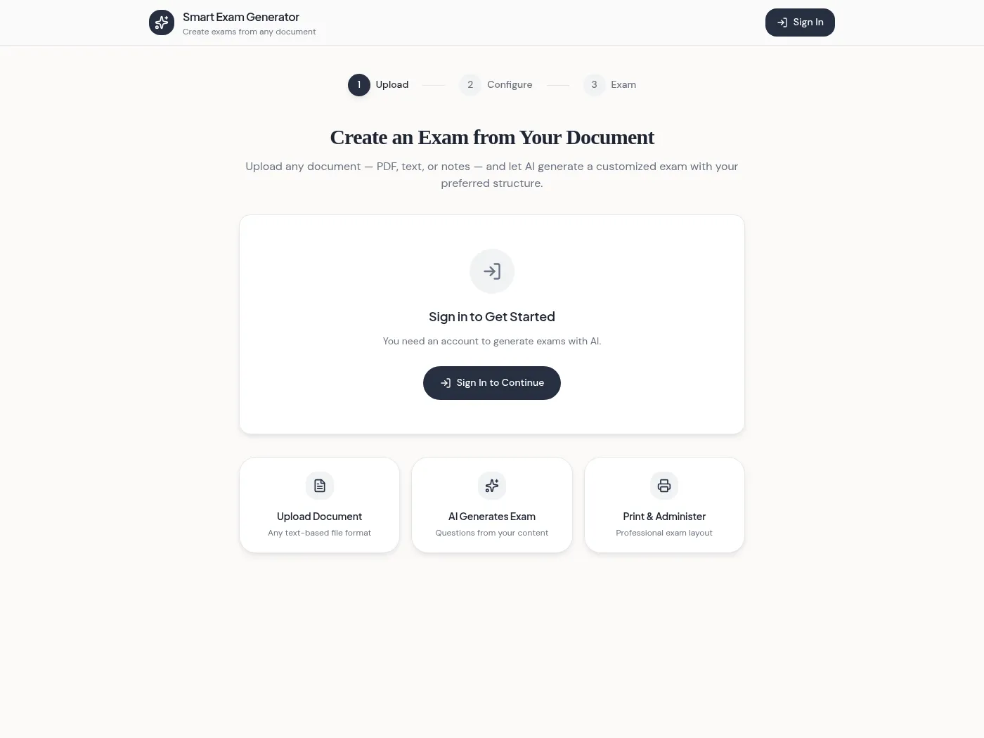 Smart Exam Generator