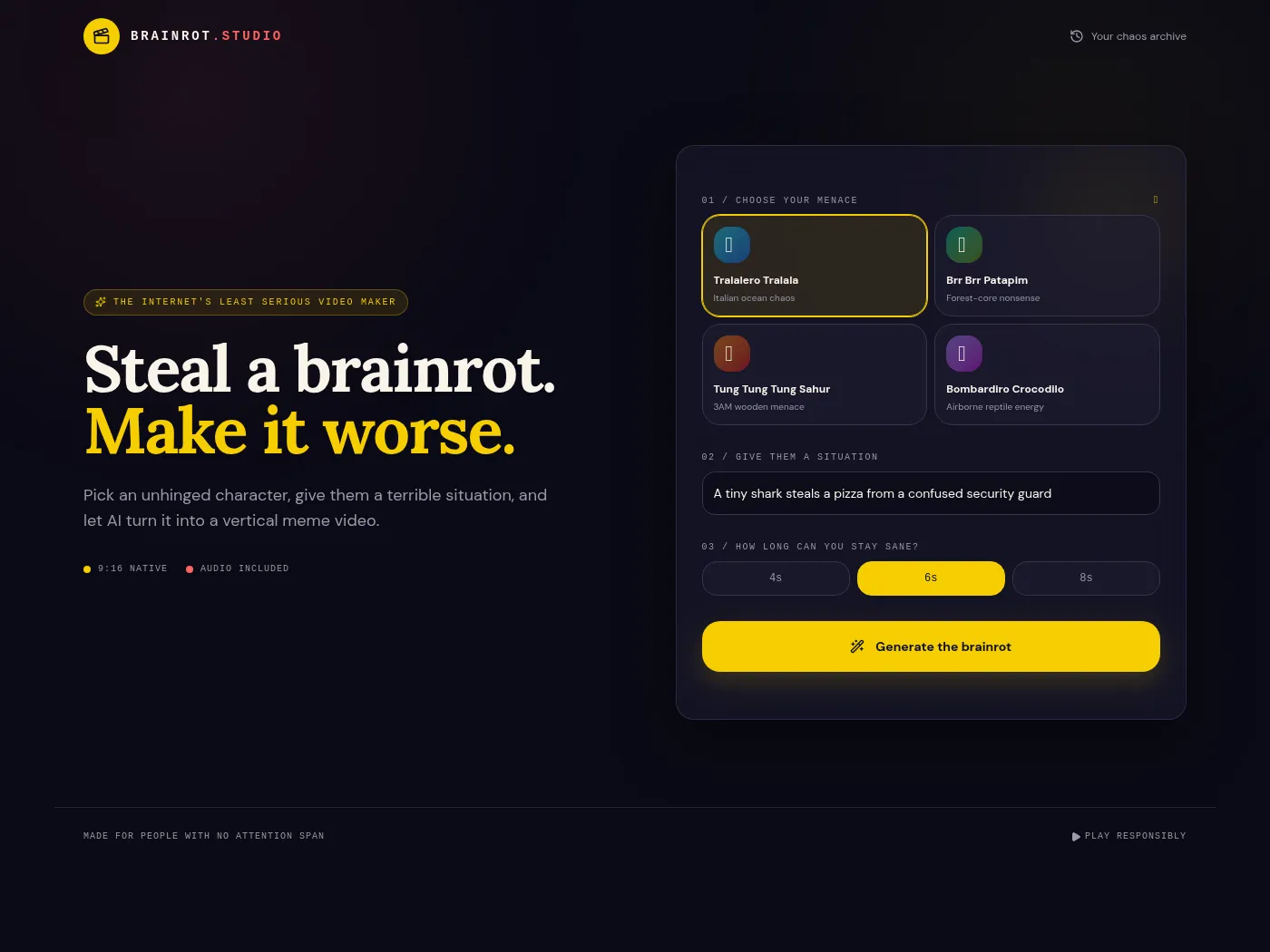 Brainrot Video Maker