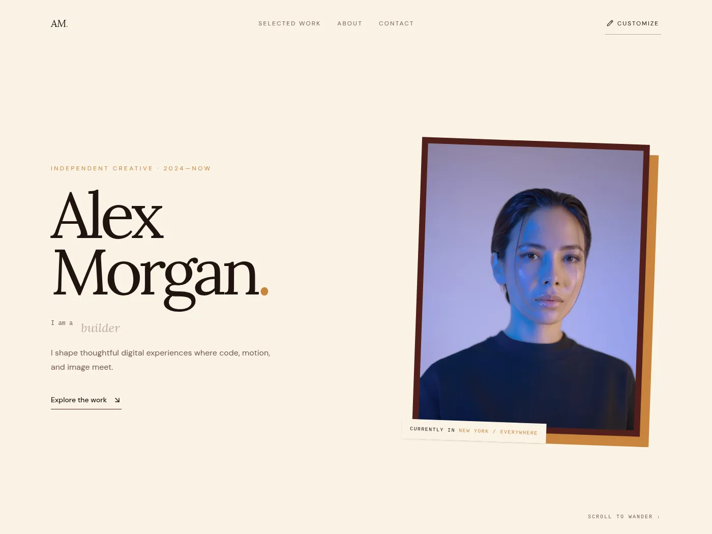 Animated Portfolio Hub