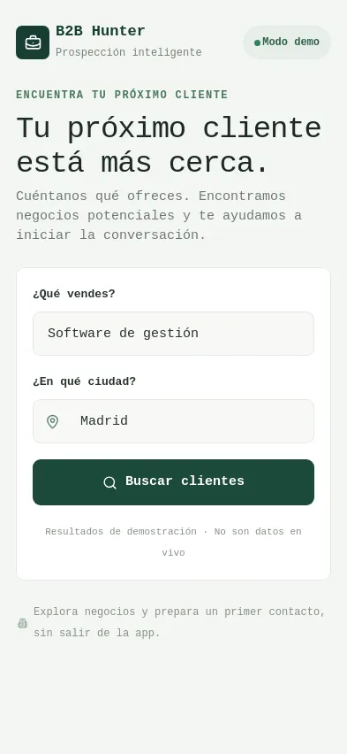 B2B hunterApp