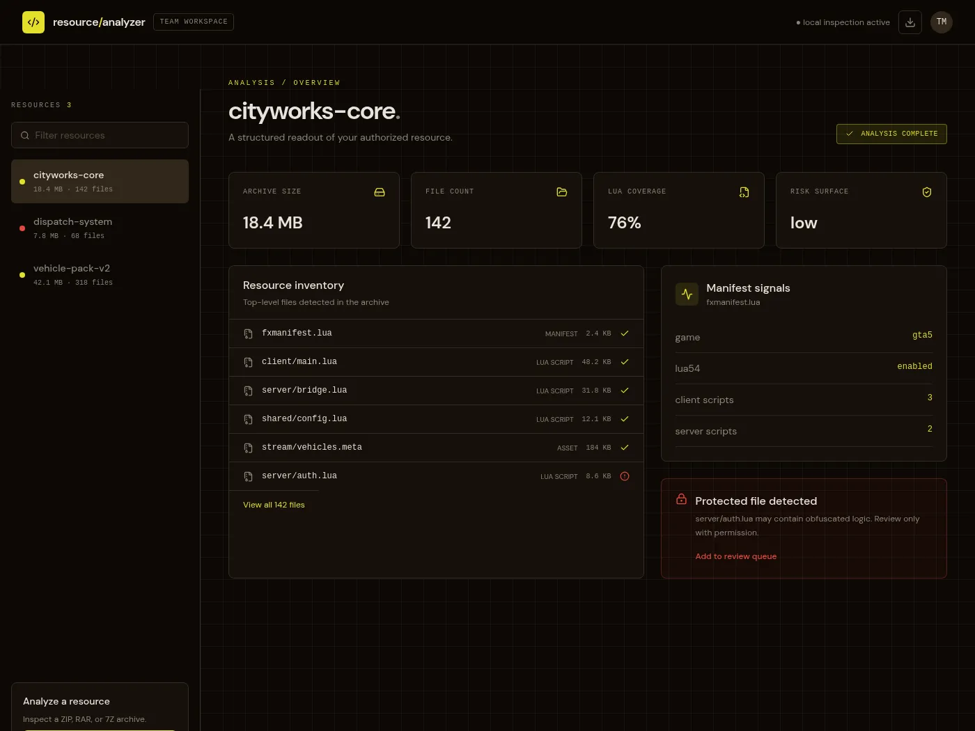 FiveM Resource Analyzer