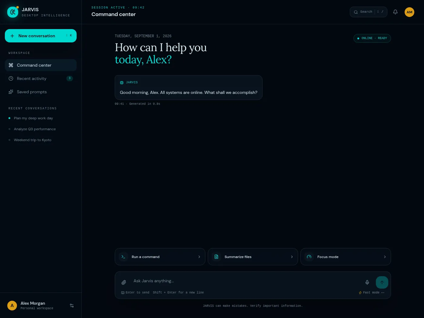 Jarvis Desktop Assistant