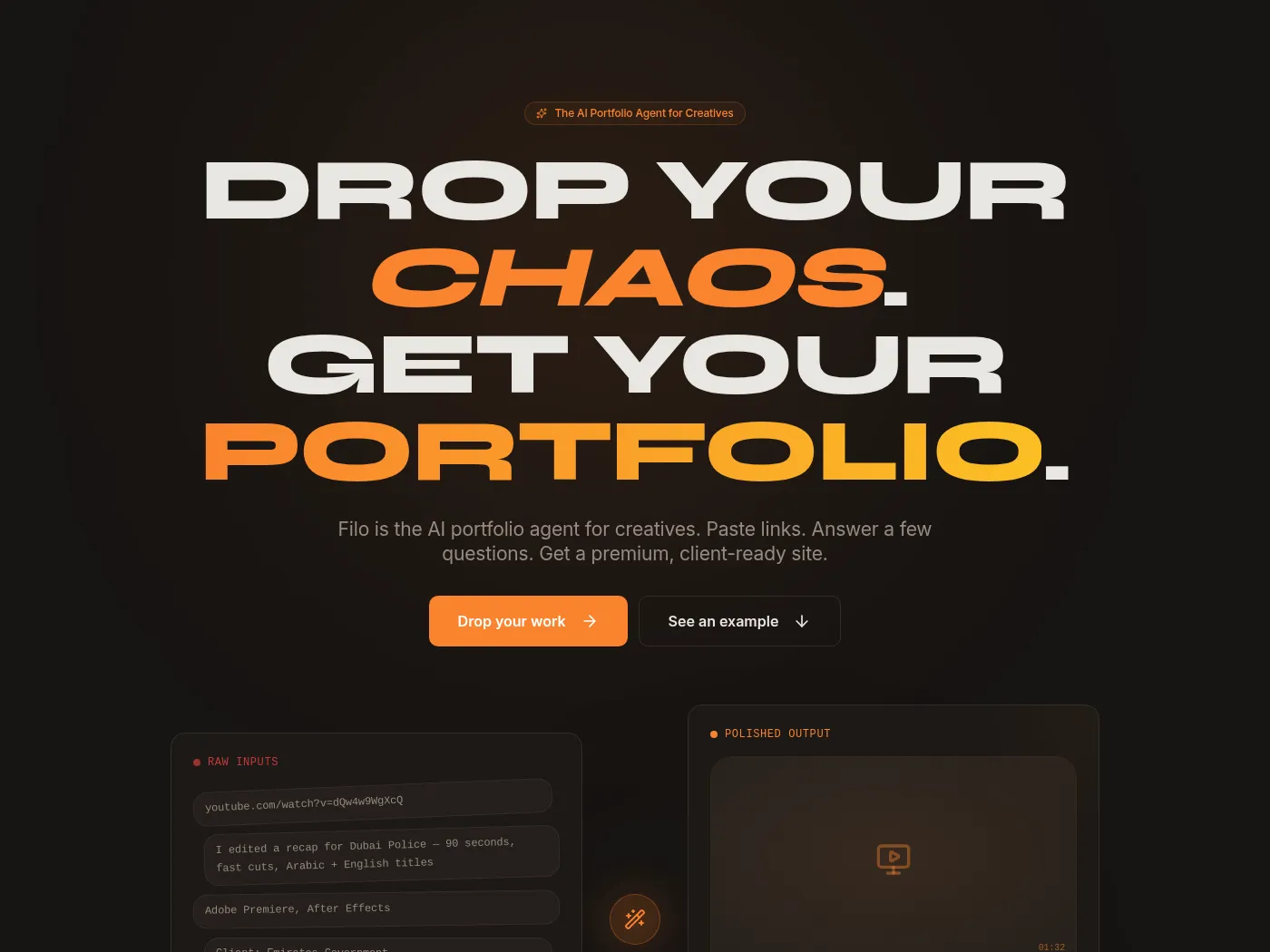 Filo AI Portfolio Builder