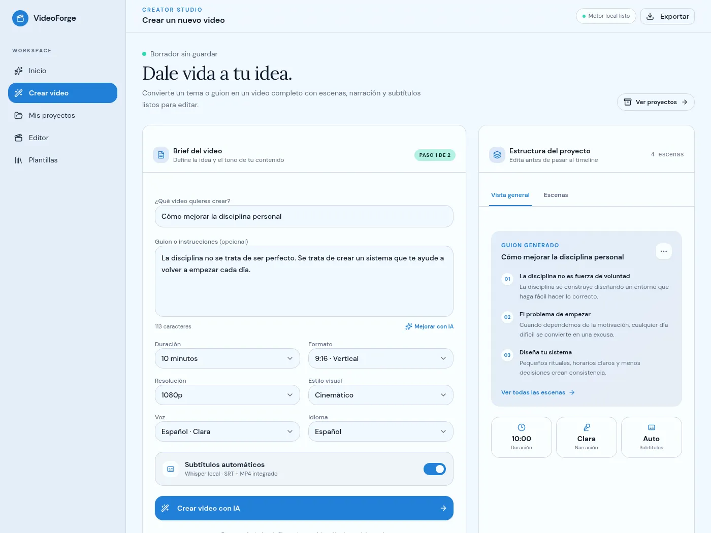 AI VideoForge Studio