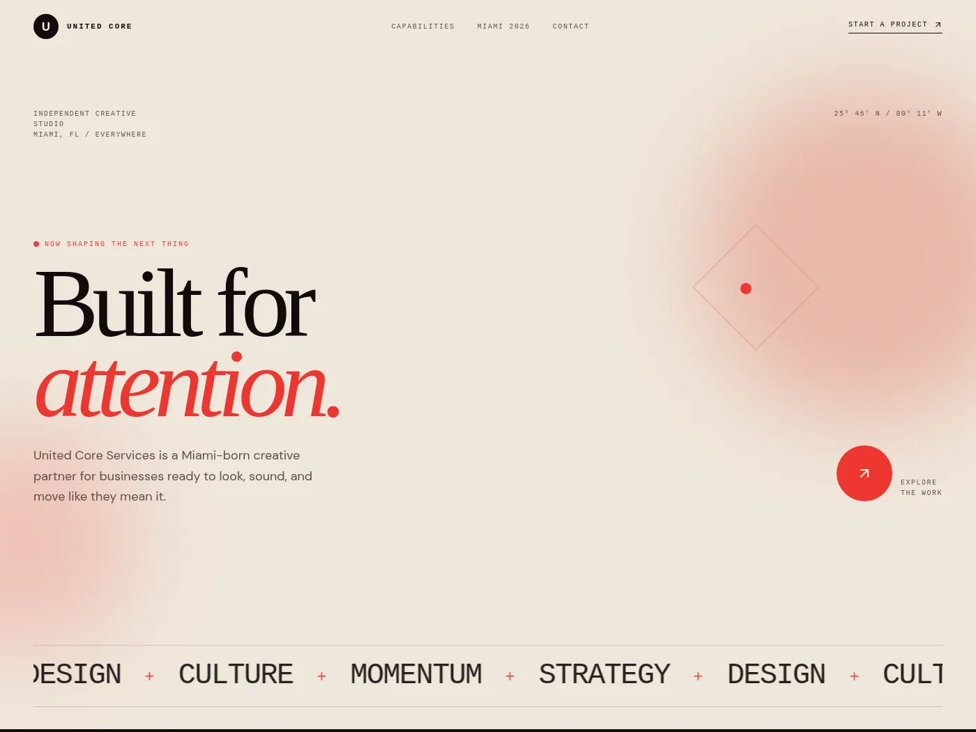 United Core Launch Page