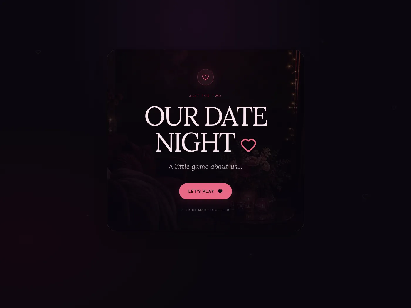 Our Date Night Game